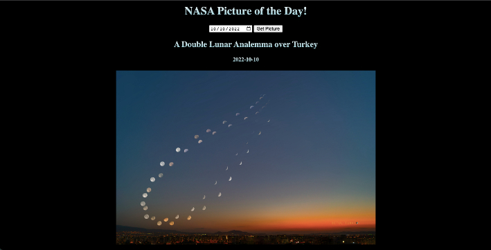 GitHub - KJWilliamson/nasa-pic-of-the-day: NASA Pic of the Day web app built with HTML, CSS ...
