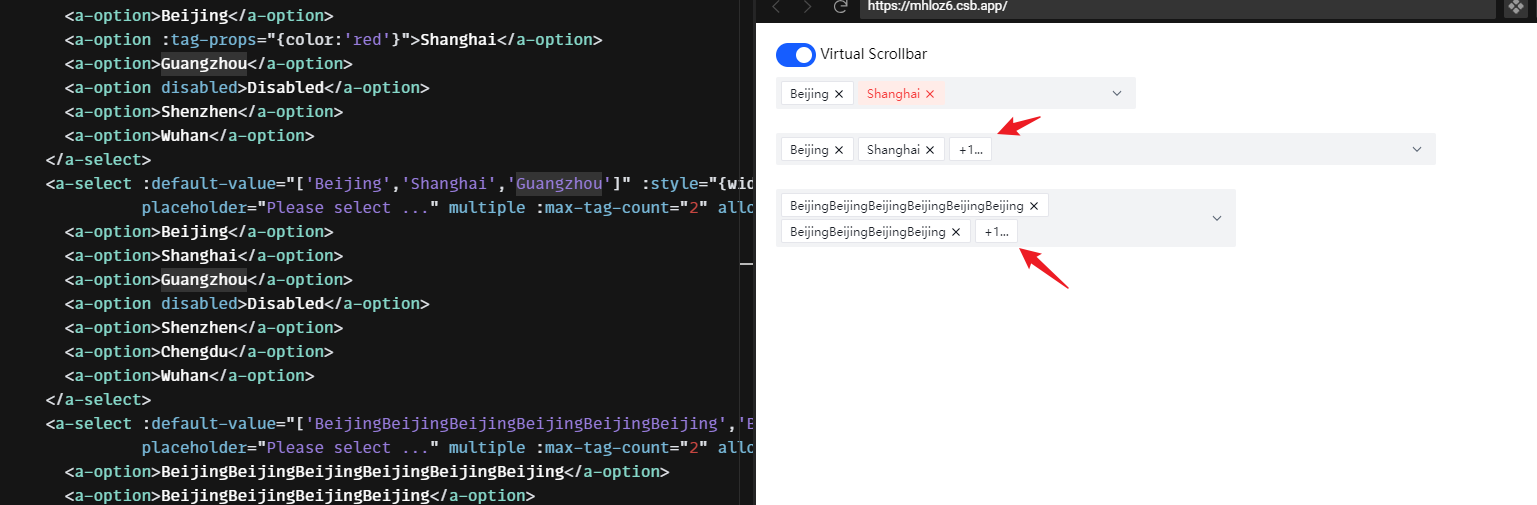 select 多选模式下，显示的标签数量可以根据select宽度自适应展示 · Issue #2675 · arco-design/arco-design-vue · GitHub