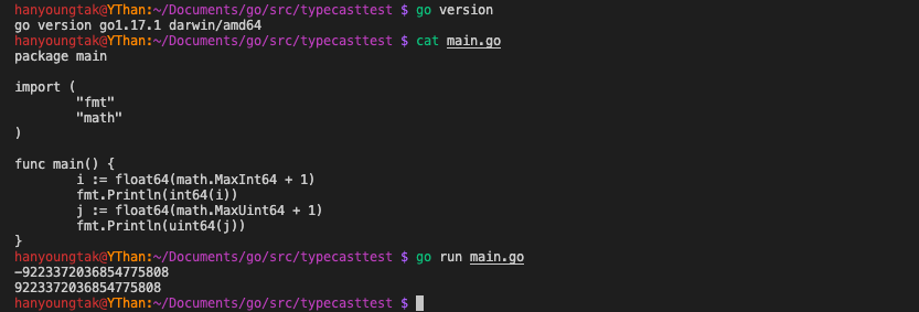 Built-in type casting works differently in darwin/amd64 and darwin/arm64 of go1.17.1. · Issue ...