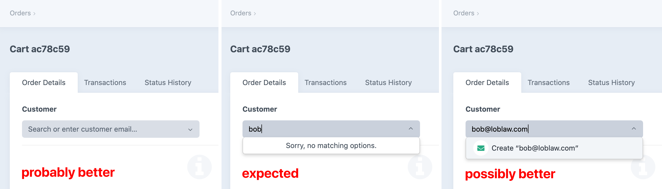 Improve on-the-fly customer creation in the order editor. · Issue #1594 · craftcms/commerce · GitHub