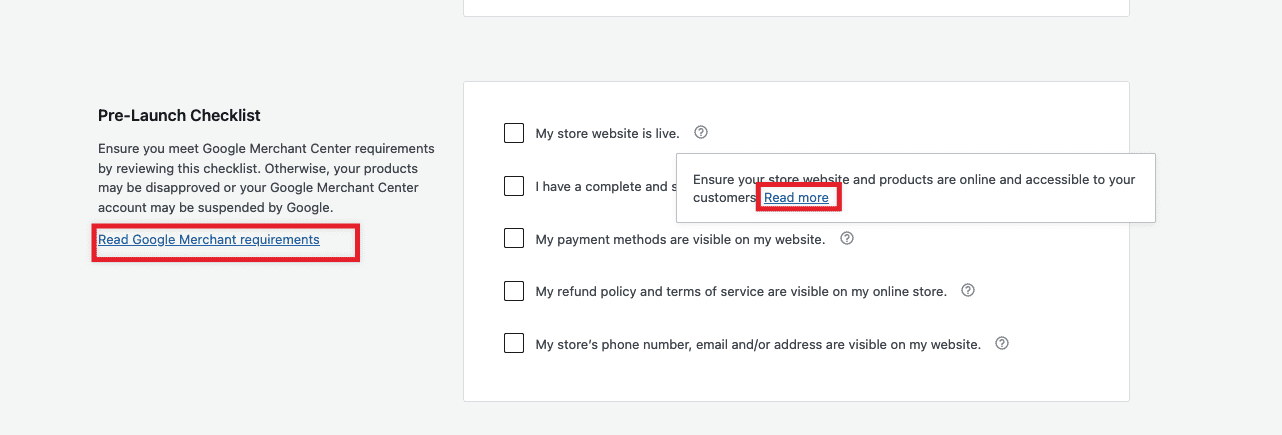 Woo Policy Compliance Checks Links Update · Issue #1530 · woocommerce/google-listings-and-ads ...