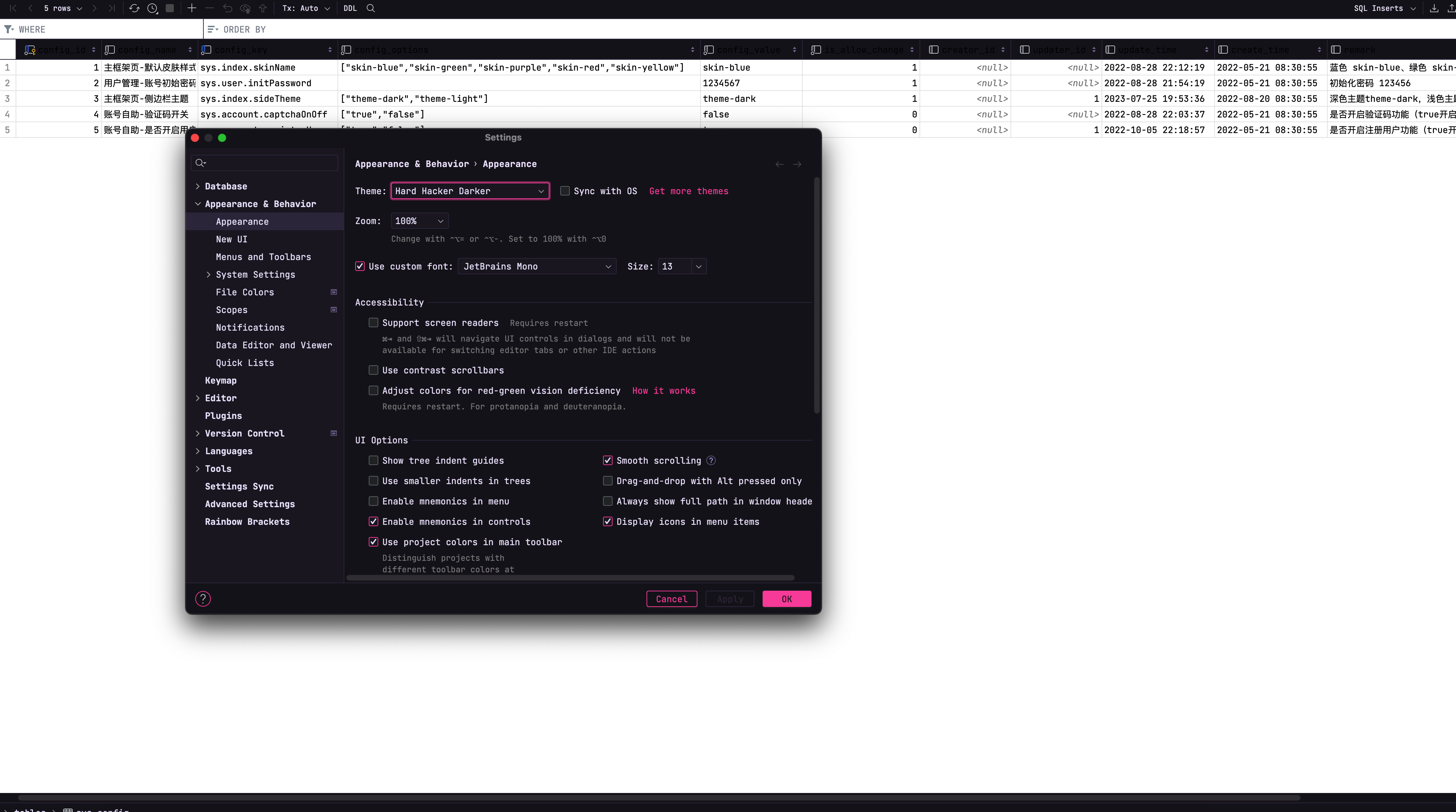 theme style not work in jetbrains DataGrip table data area · Issue #18 · hardhackerlabs/themes ...