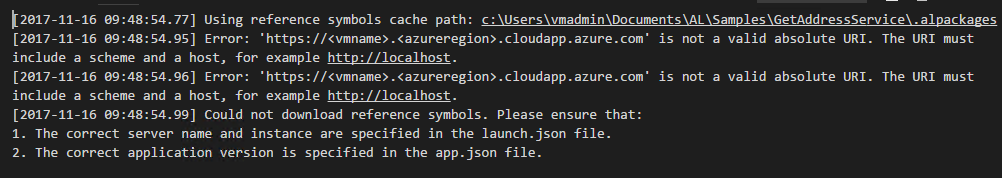 Symbols used in VS code throws error · Issue #889 · microsoft/AL · GitHub