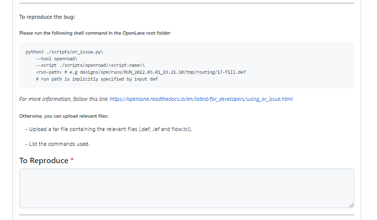 Issue Forms By Habibayassin · Pull Request 2489 · The Openroad Project