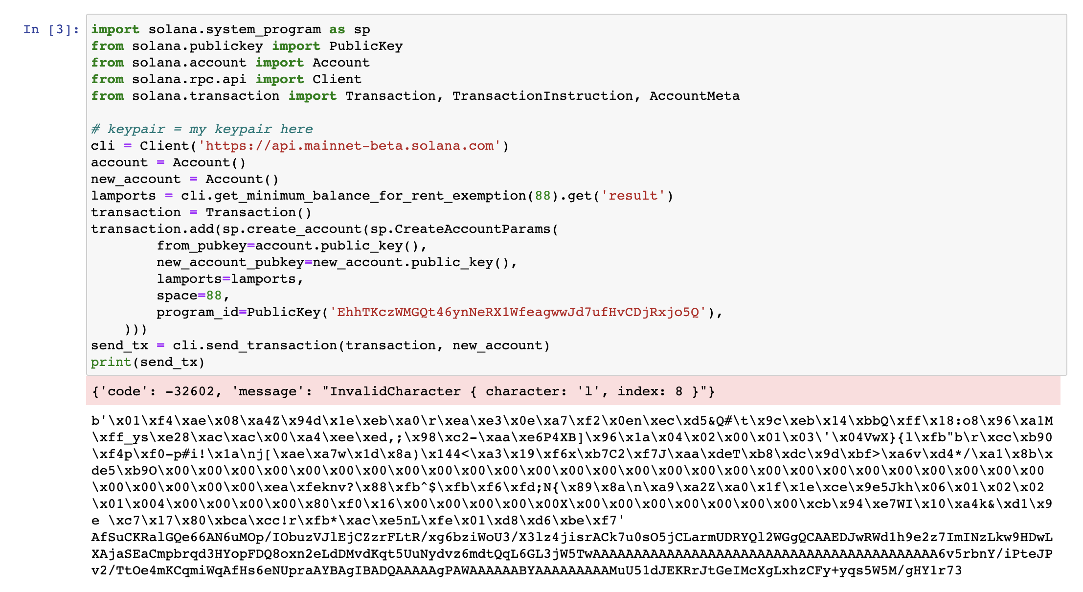 Can't create a assigned to program account · Issue #64 · michaelhly/solana-py · GitHub