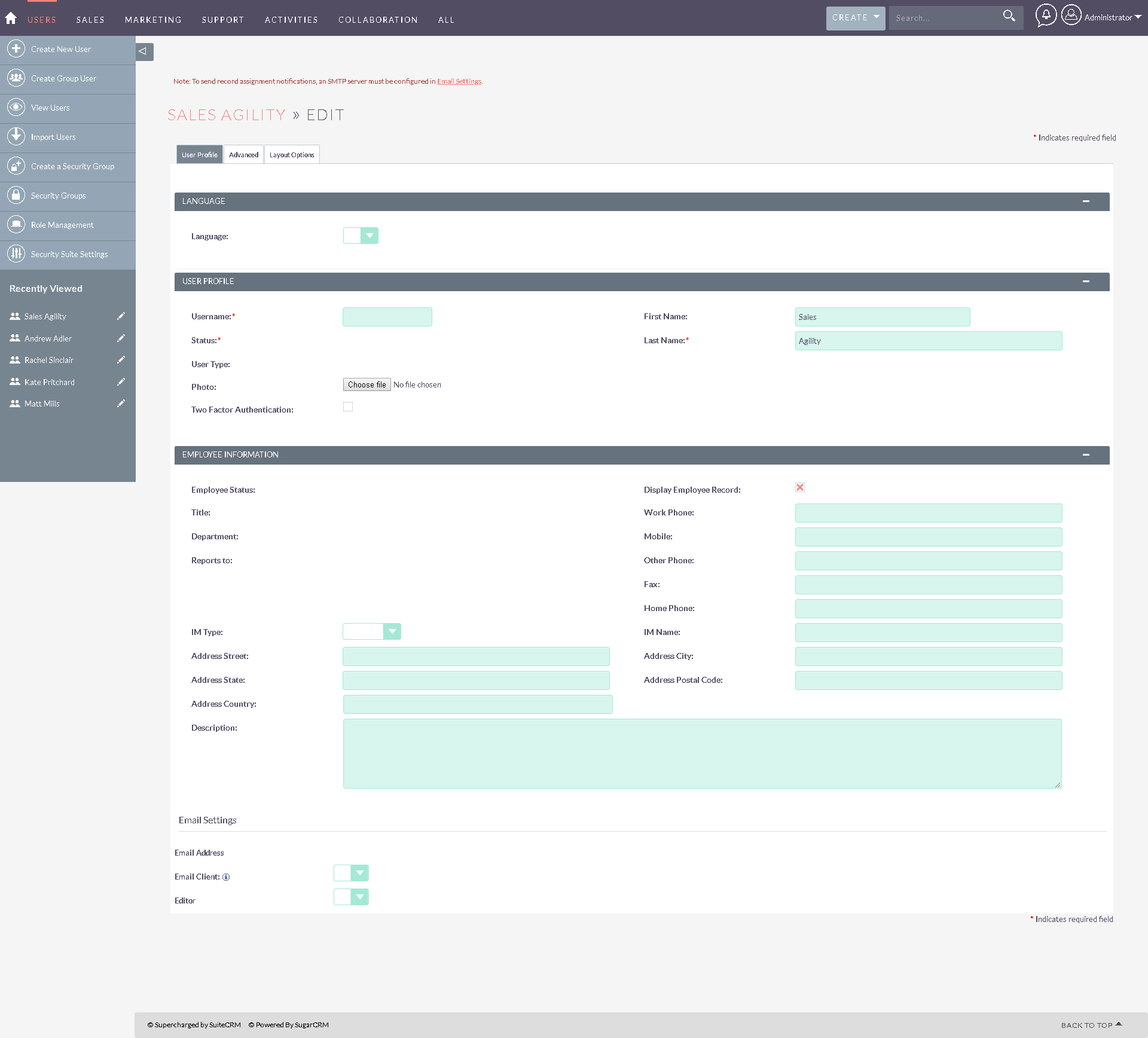 user management · Issue #6169 · salesagility/SuiteCRM · GitHub