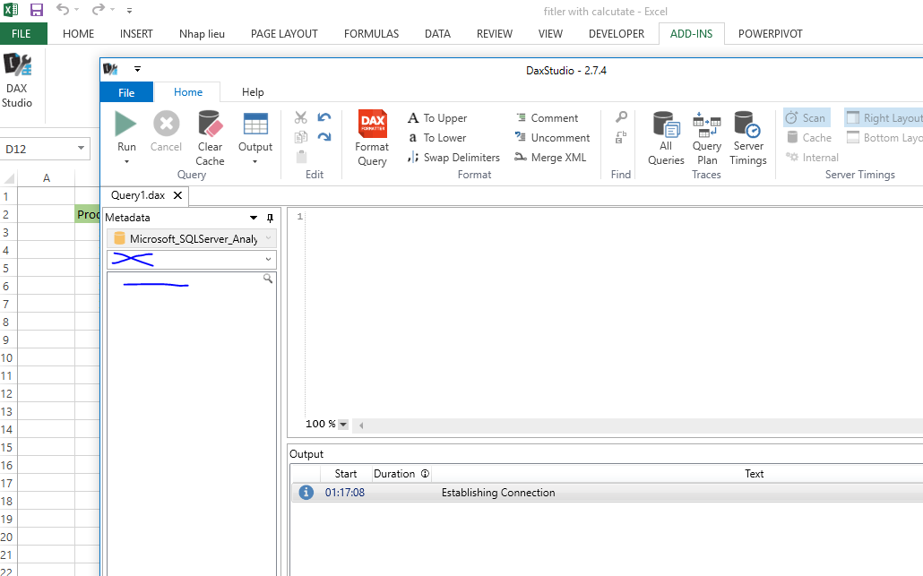 [Dax studio] Not show model when get data in excel 2013 · Issue #105 · DaxStudio/DaxStudio · GitHub