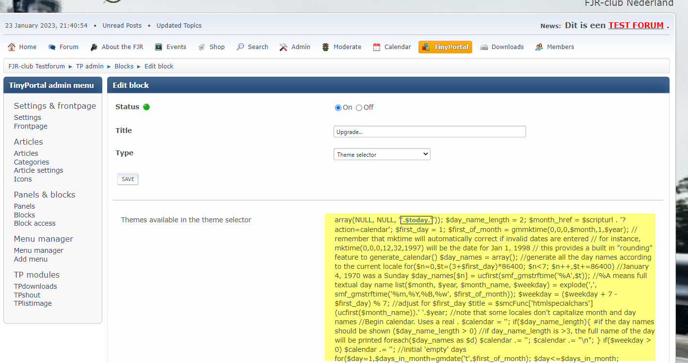 Switching from PHP or HTML block to theme selector leaves the old 'body' values in · Issue #955 ...