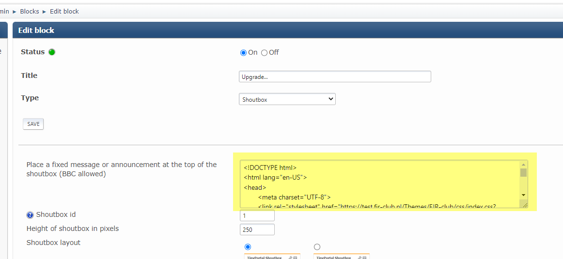 Switching from PHP or HTML block to theme selector leaves the old 'body' values in · Issue #955 ...