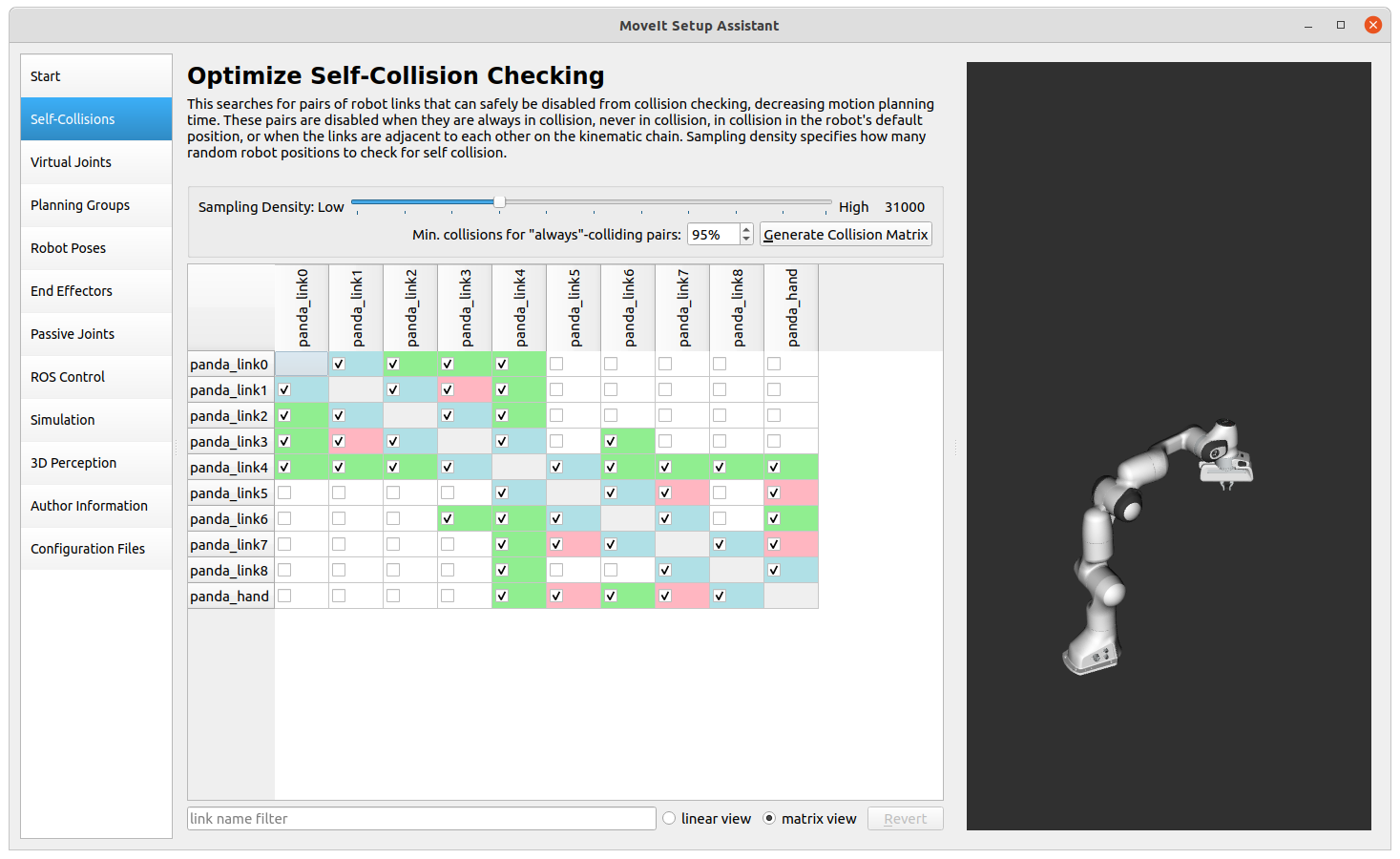 Setup Assistant Collision Detection Issues · Issue 2332 · Moveit Moveit · Github