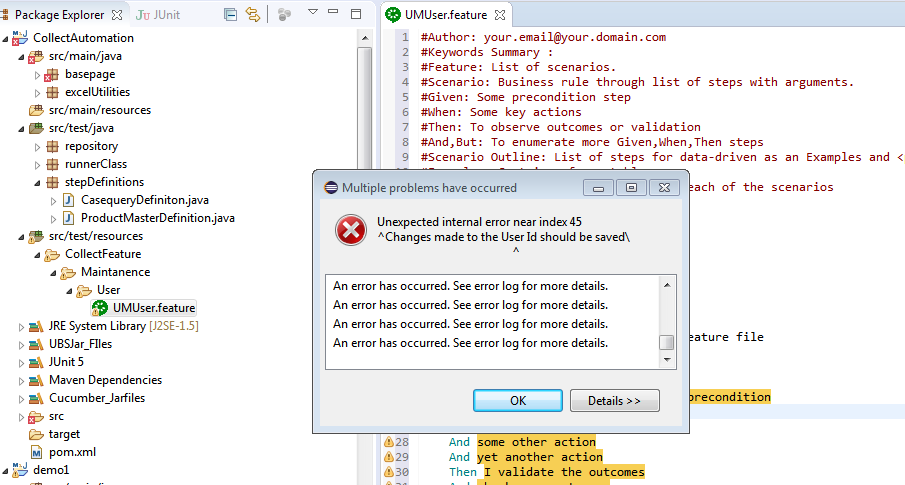 Issue in Photon Release Candidate 2 (4.8.0RC2) with cucuumber version 0.0.21.201802160922 ...
