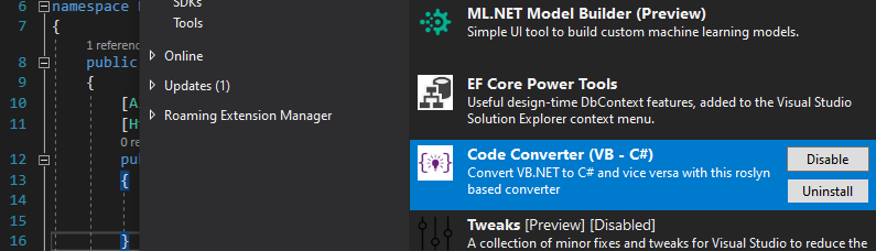 Color changed after install? Why? · Issue #697 · icsharpcode/CodeConverter · GitHub