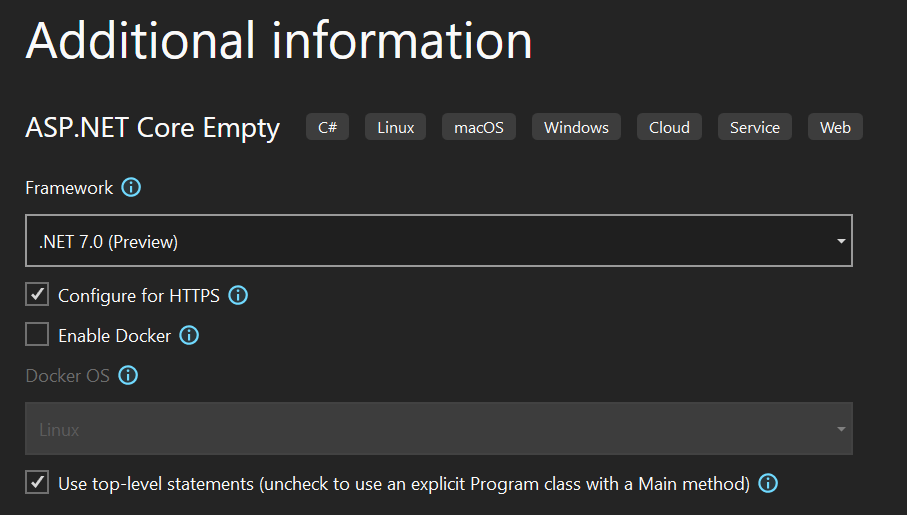 Add template option to generate explicit Program class with Main method instead of top-level ...