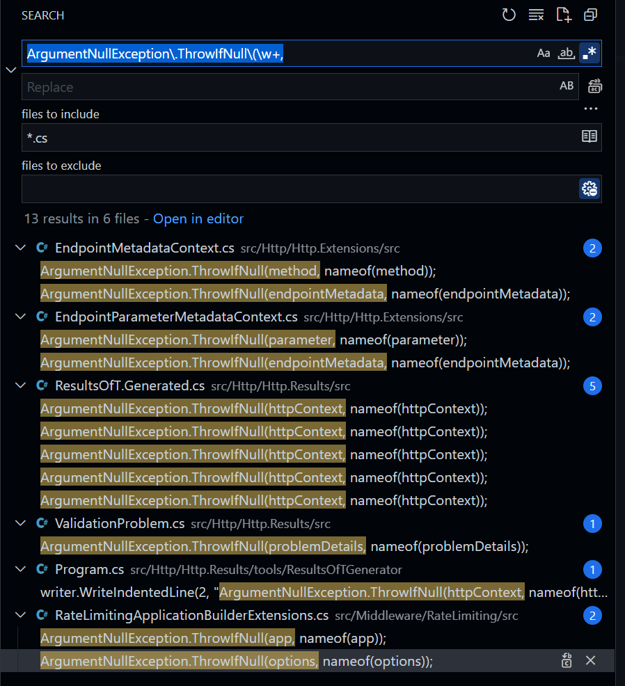 Remove Explicit Parametername From Calls To Argumentnullexception
