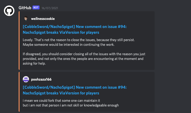 Sometimes players cannot join on higher versions when using ViaVersion · Issue #94 · CobbleSword ...
