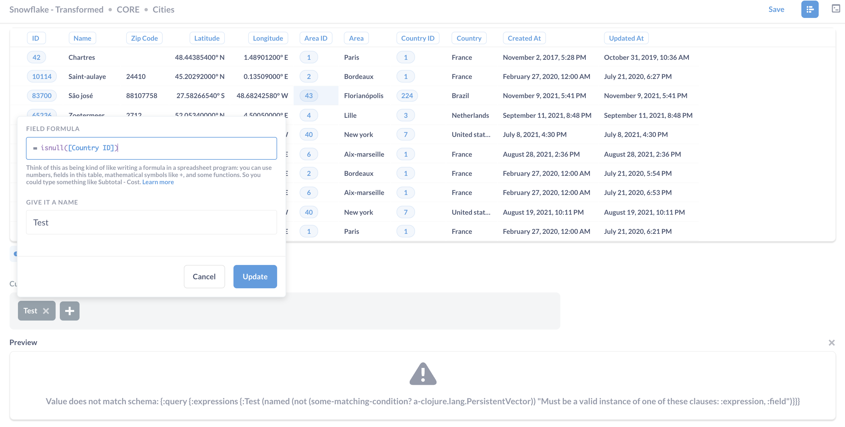 Custom Expression returning error systematically · Issue #19444 · metabase/metabase · GitHub