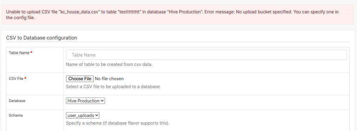 CSV upload for on-premise Hadoop cluster block through erroneous code · Issue #14392 · apache ...