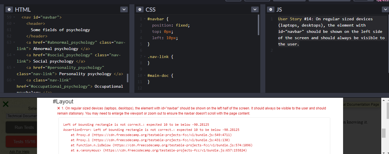 User Story #14 in Technical Documentation Page project · Issue #1144 ...