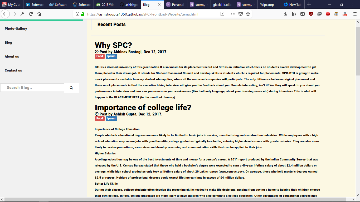 GitHub - ashishgupta1350/SPC-FrontEnd-Website: This website has been ...