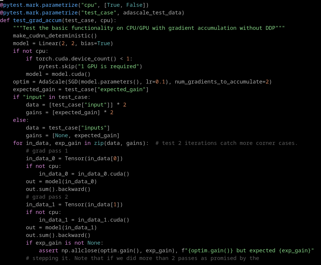 AdaScale with gradient accumulation: Sum or average of gradients? · Issue #1062 ...
