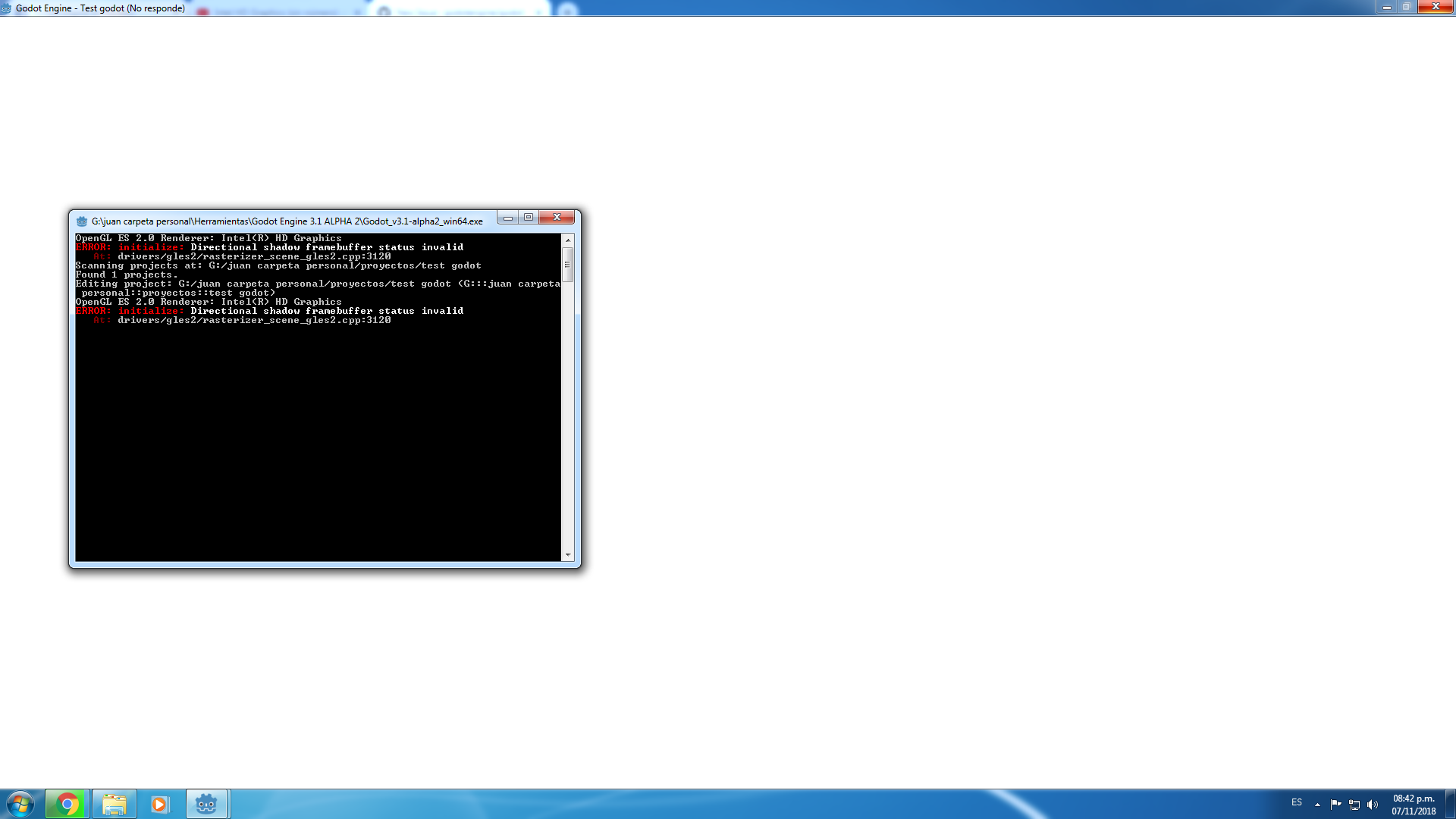 Godot Engine 3.1 ALPHA 2 don´t respond (resolved) · Issue #23585 · godotengine/godot · GitHub