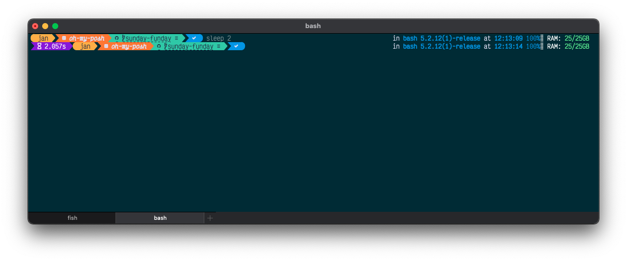`Execution Time` with bash · JanDeDobbeleer oh-my-posh · Discussion ...