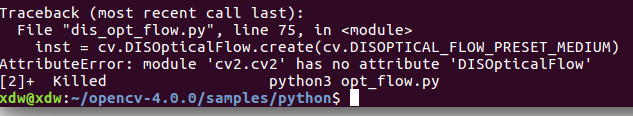 Can't run dis_opt_flow.py · Issue #13437 · opencv/opencv · GitHub