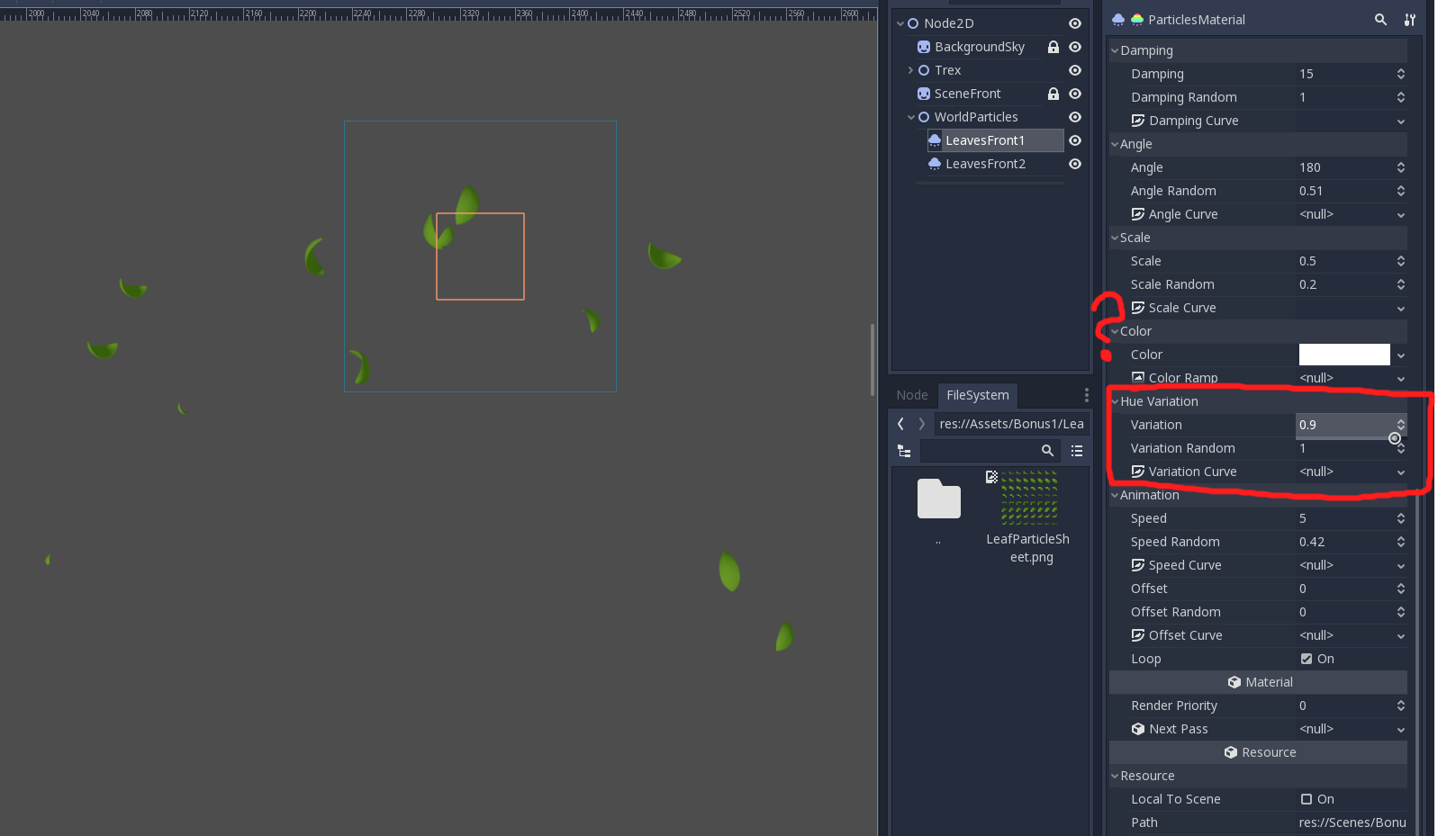 How does Hue Variation work for Particle 2D? · Issue #19784 ...