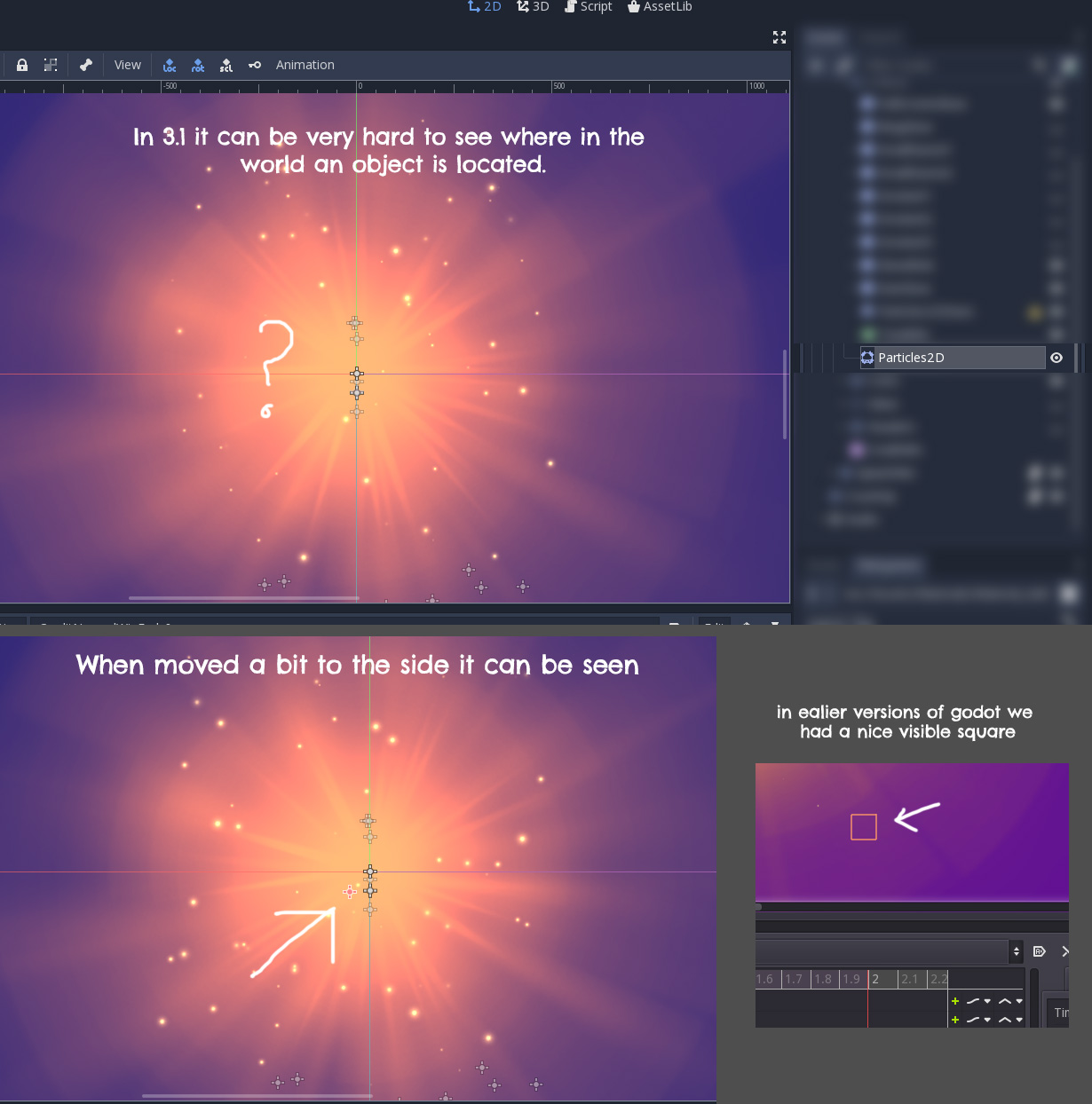 The selected node Gizmo in 3.1 can be very hard to see · Issue #27315 · godotengine/godot · GitHub