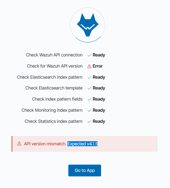 API version mismatch. Expected v4.1.5 · Issue #10506 · wazuh/wazuh · GitHub
