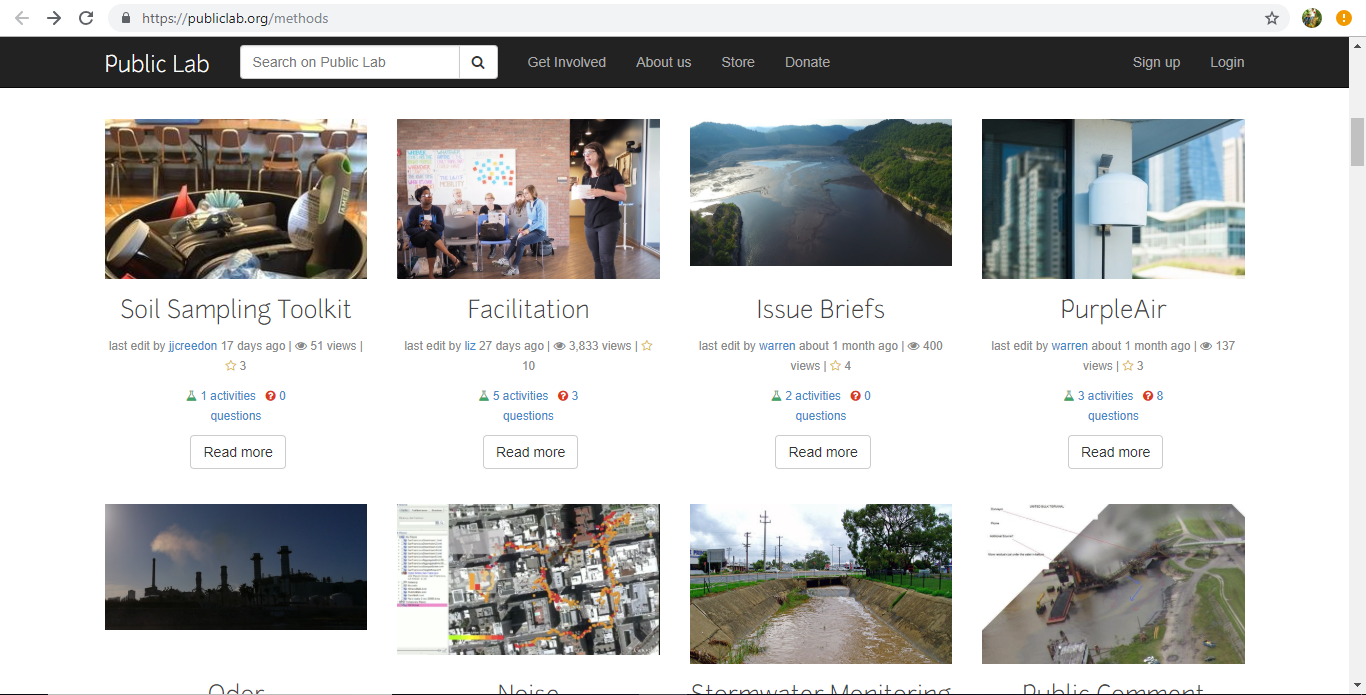 Improve methods page button placement · Issue #3532 · publiclab/plots2 · GitHub