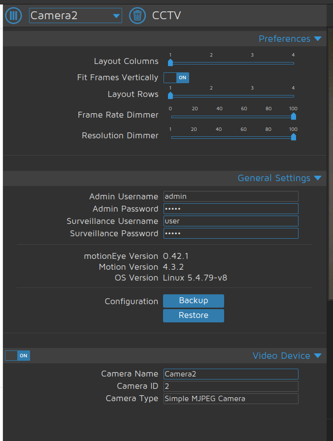 No motion detection configuration on ui · Issue #161 · hassio-addons/addon-motioneye · GitHub