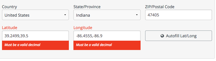 Toolkit GUI accepts commas in lat/long field which leads to JSON arrays ...