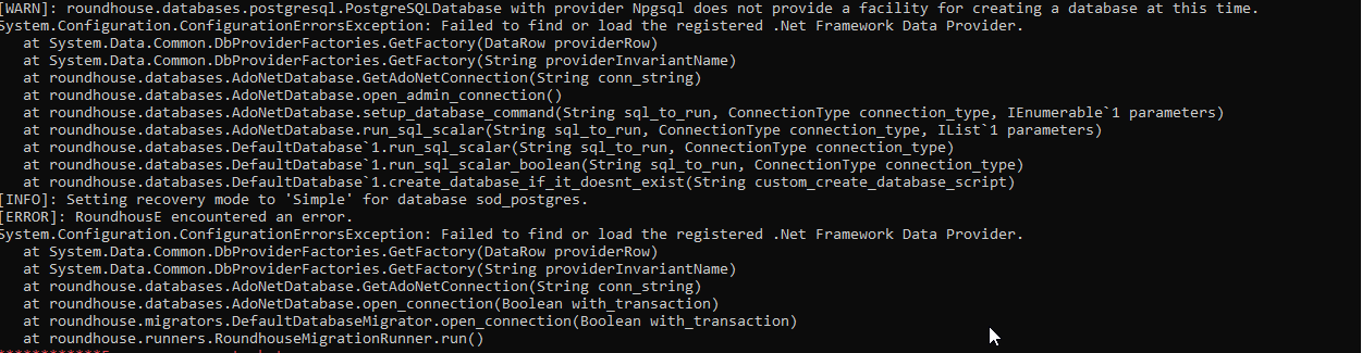 Problem with PostgreSQL database · Issue #312 · chucknorris/roundhouse · GitHub