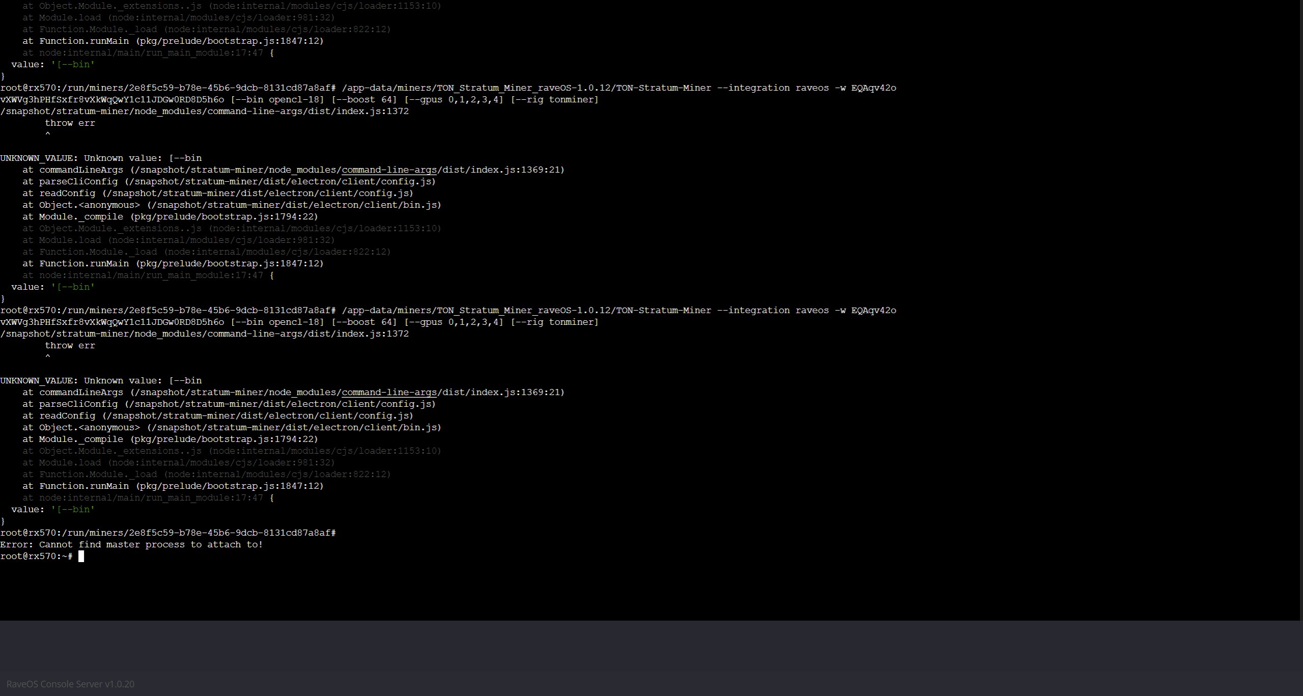Not working on Raveos · Issue #2 · toncoinpool/stratum-miner · GitHub