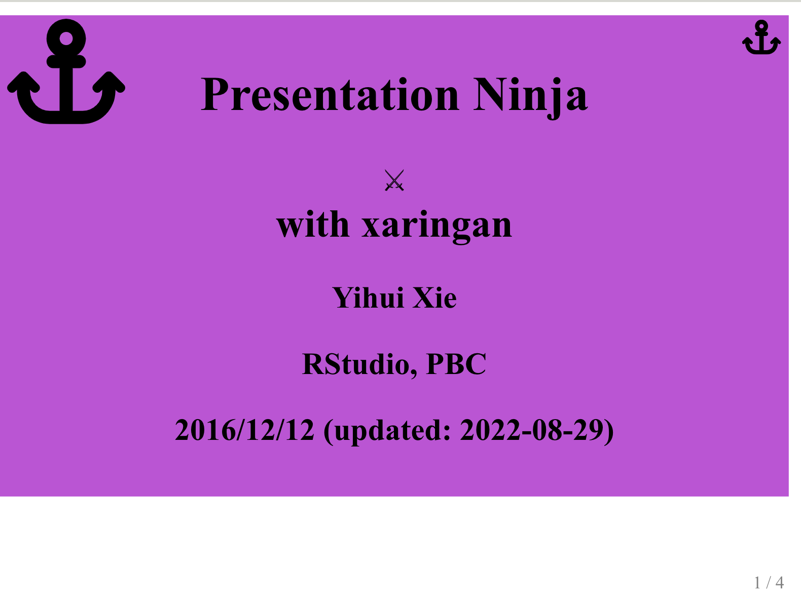 Revealjs Title Slide Best Practice For Adaptions From Xaringan Template · Quarto Dev Quarto