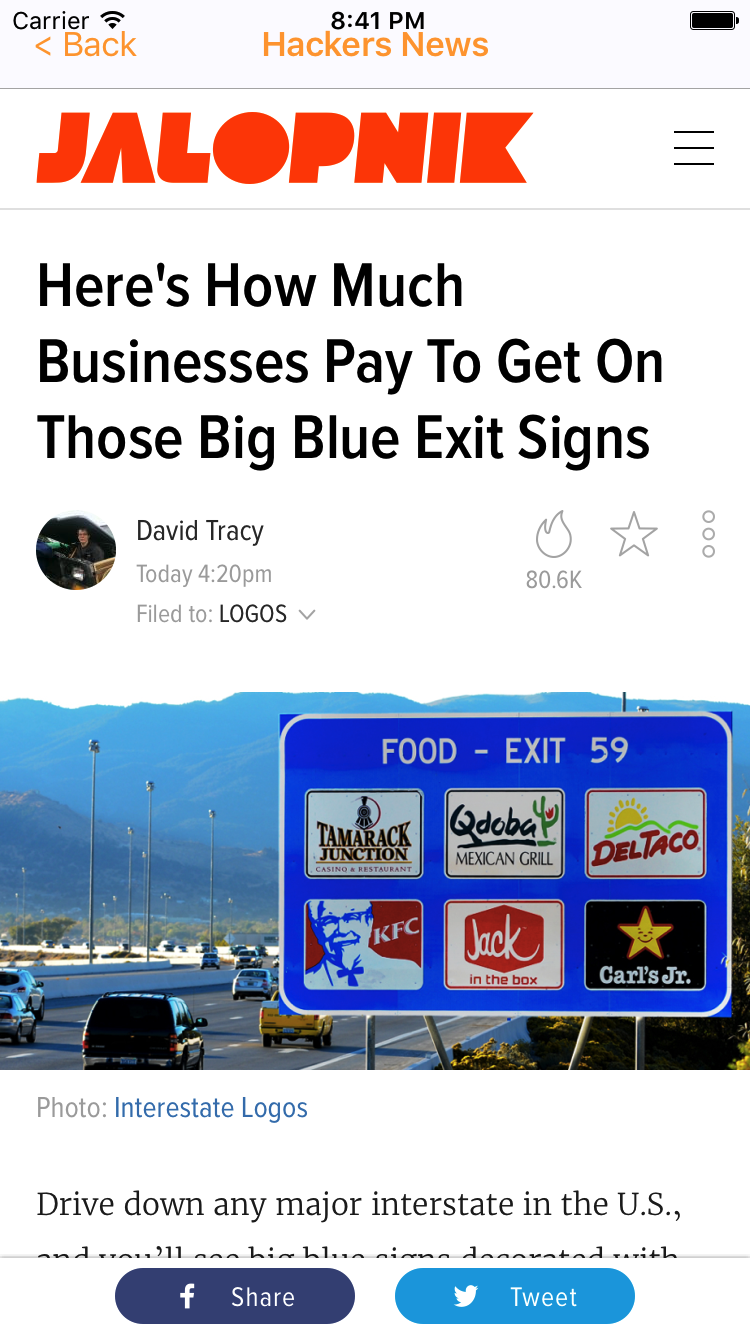 GitHub - cmcgheit/Hacker-News-Reader: Hacker News Reader for iOS