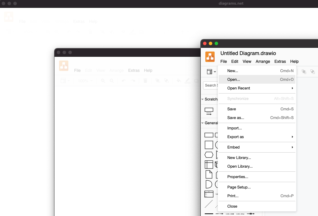 Can't open multiple drawings on Mac · Issue #639 · jgraph/drawio-desktop · GitHub