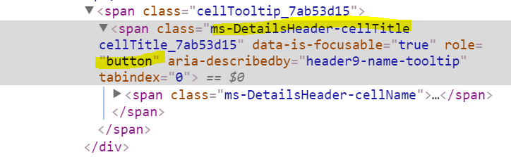 [DetailsList] When header click doesn't have an action, header role ...