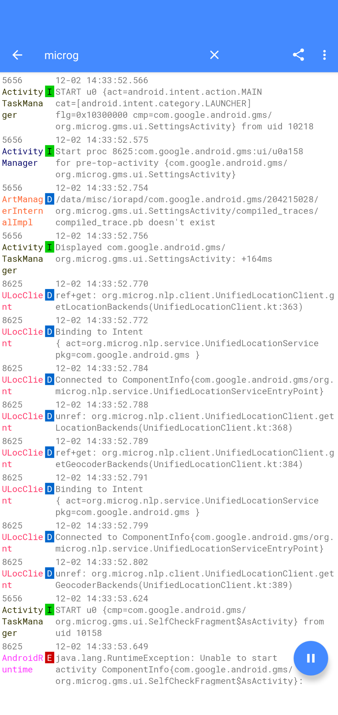 Crash when running 'Self-Check' · Issue #1296 · microg/GmsCore · GitHub
