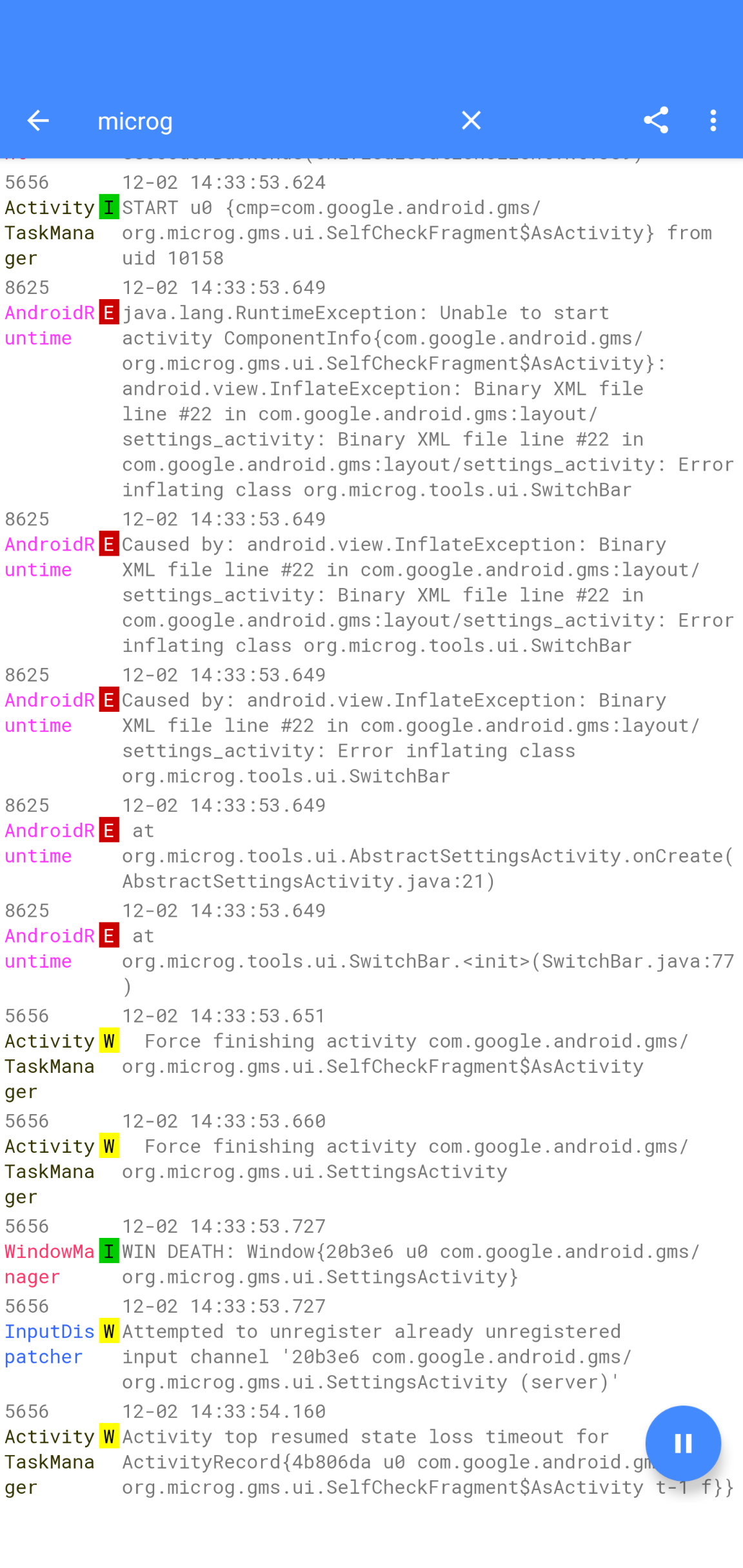 Crash when running 'Self-Check' · Issue #1296 · microg/GmsCore · GitHub