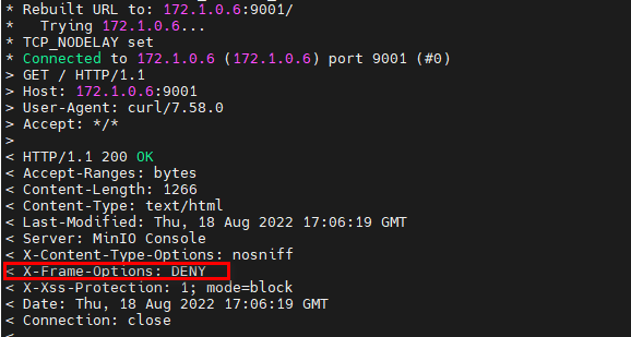 how to disable X-Frame-Options in header when access from local · Issue #15548 · minio/minio ...