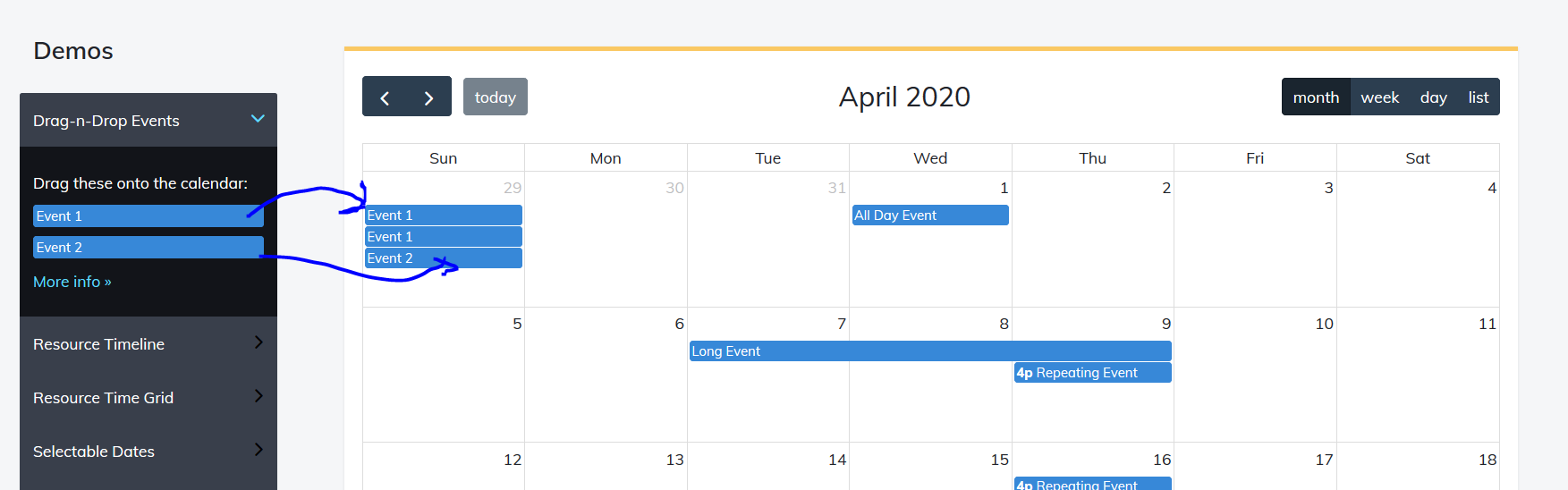 Urgent : Drag external objet onto the calendar · Issue #588 · nhn/tui ...