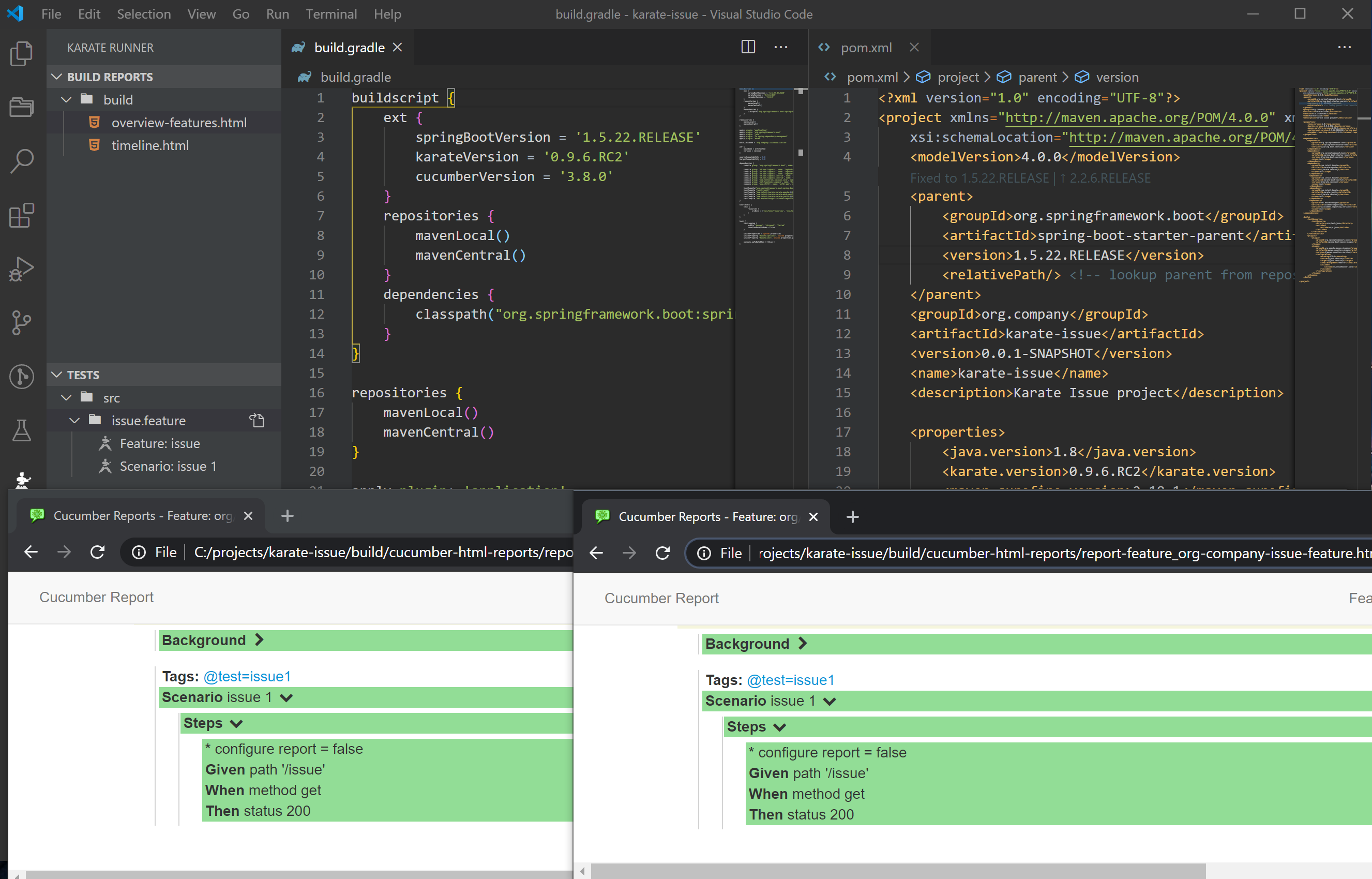 * configure report = false fails to hide payload detail from cucumber reports · Issue #1114 ...