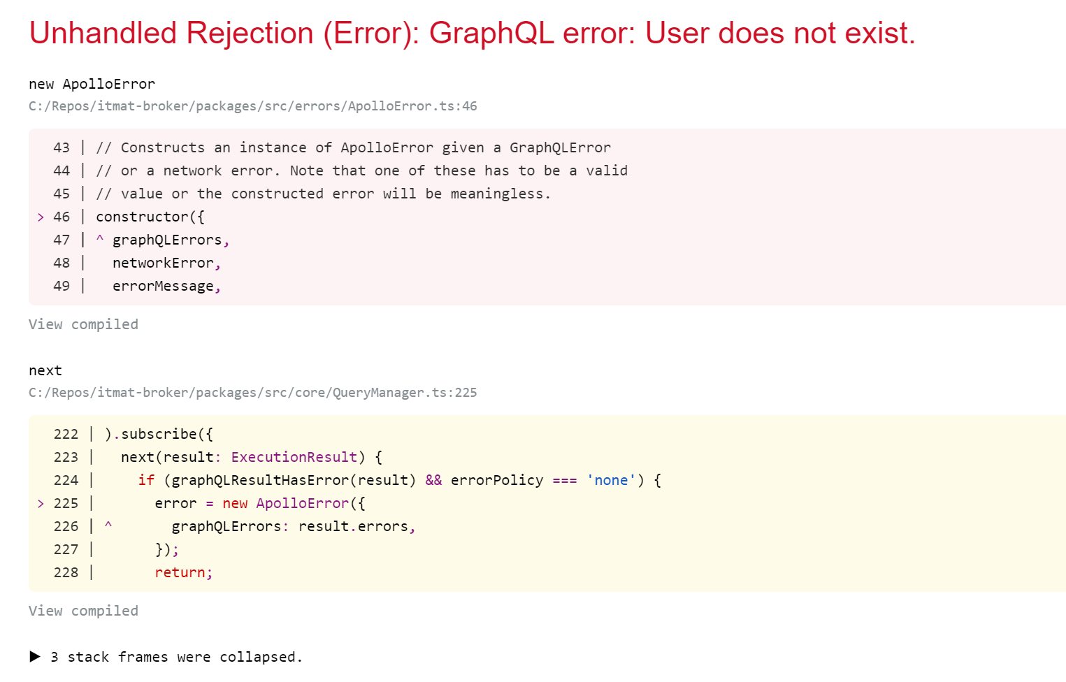 When Trying To Log In With Wrong Credential Unhandled Promises Show Up
