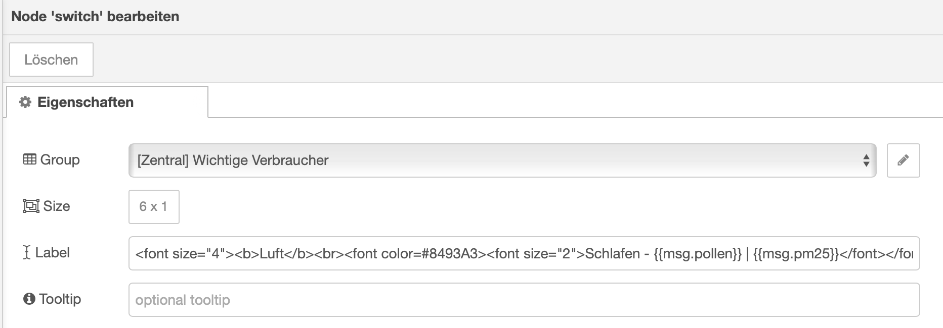 Html Tagging Of Values And Label Similar To Dashboard V1 · Issue 201 · Flowfusenode Red 9526