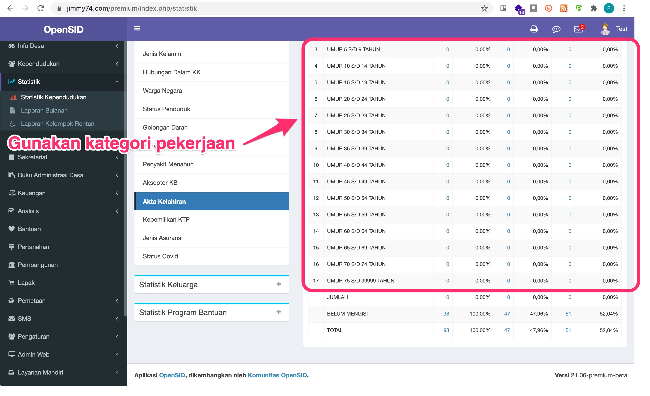 Penambahan Form Input Data BPJS Ketegakerjaan di Biodata Penduduk ...