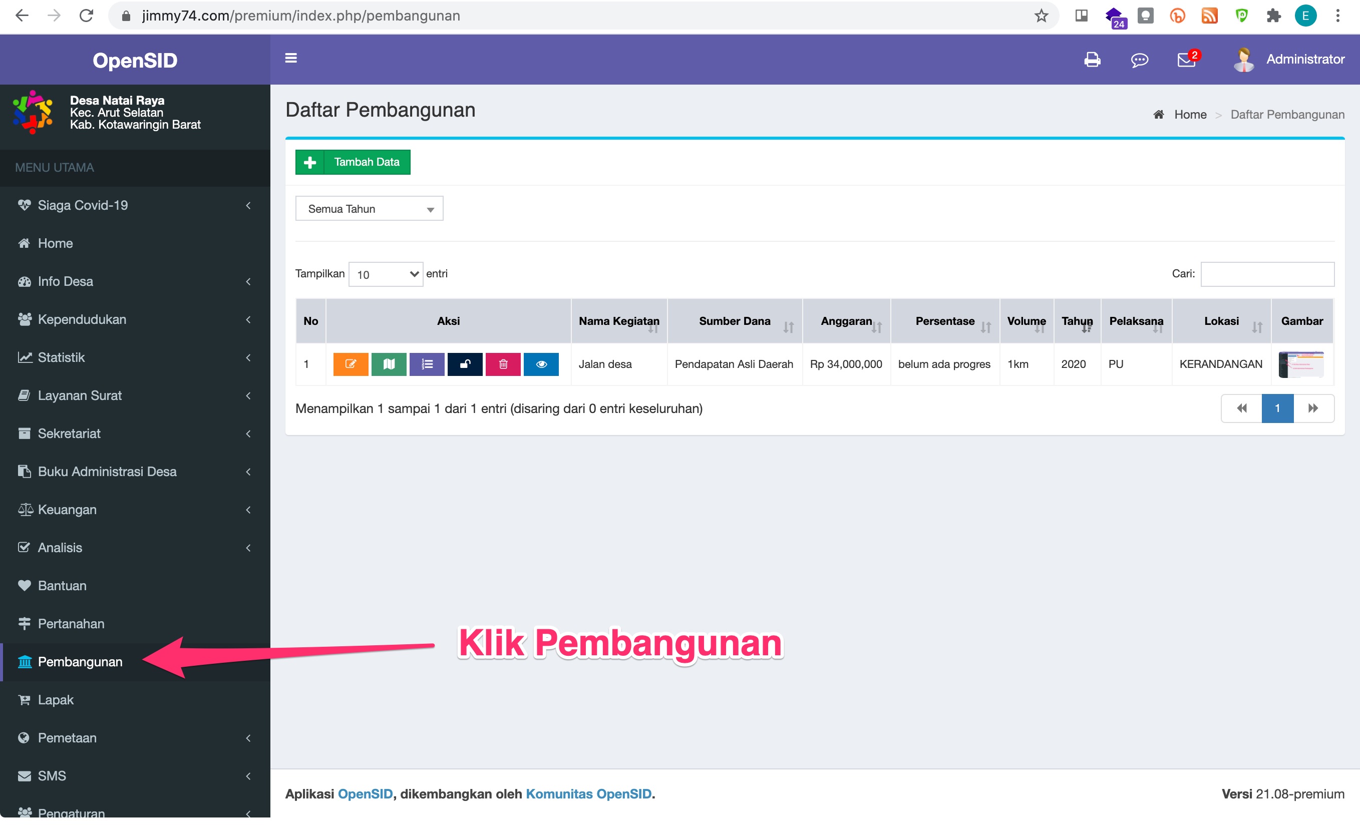 Tambahkan Buku Kegiatan Pembangunan di Buku Administrasi Pembangunan · Issue #4179 · OpenSID ...