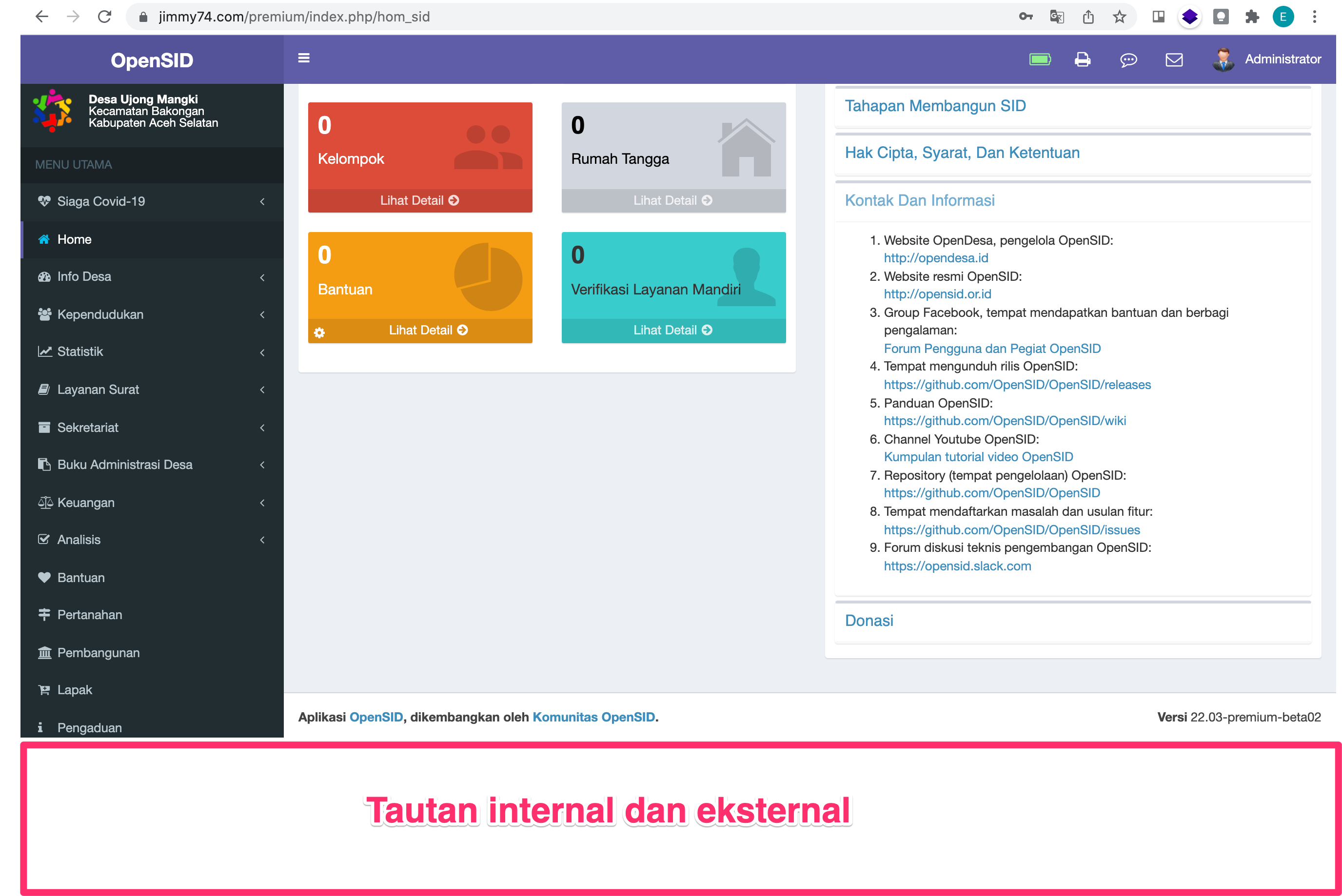 Permintaan fitur: Sesuakan tampilan informasi yang ada di home · Issue #5067 · OpenSID/OpenSID ...