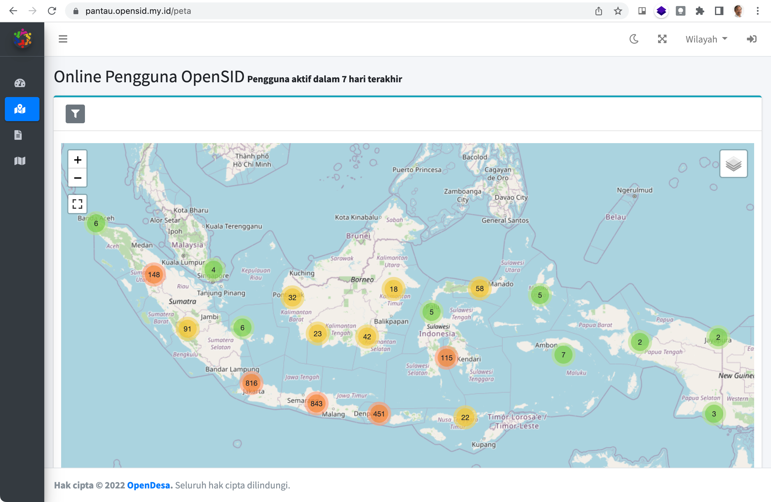 Peta sebaran OpenSID menunjukkan nilai berbeda setiap kali direfresh · Issue #134 · OpenSID ...